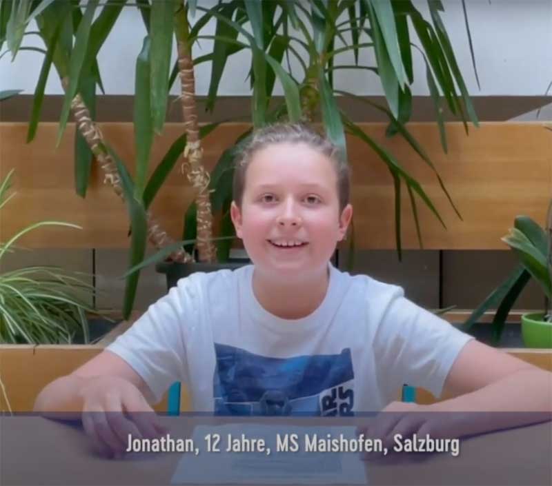 Young Voices: Jonathan, 12 J., MS Maishofen, Salzburg – Die Mutmacherei