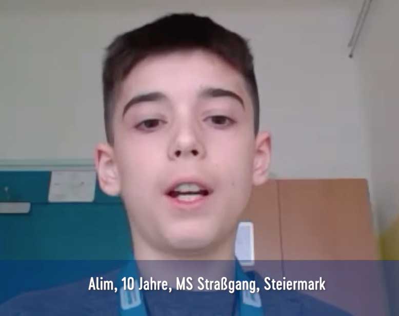 Young Voices: Alim, 10 J., MS Straßgang, Steiermark – Die Mutmacherei